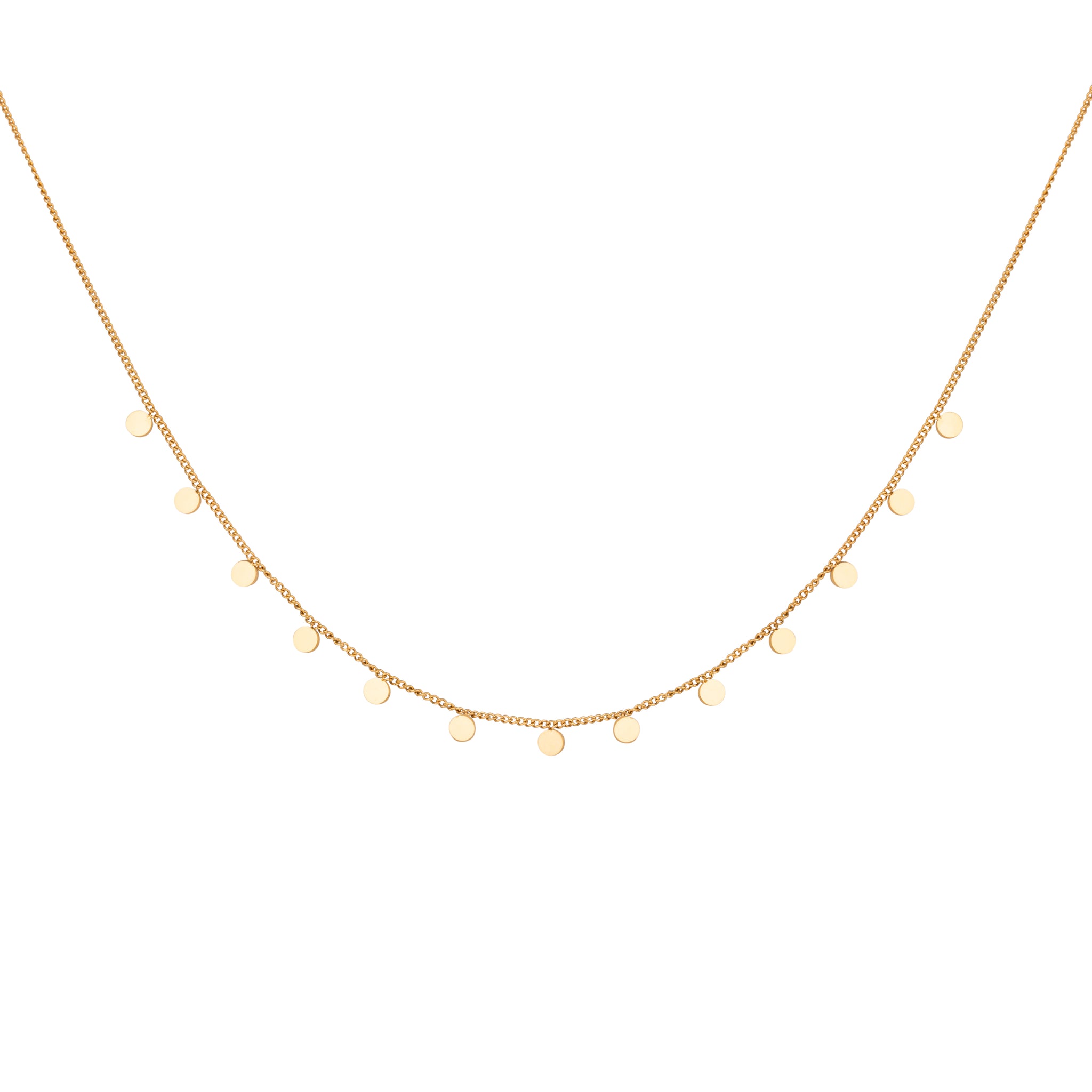 Disc Garland Necklace - Gold